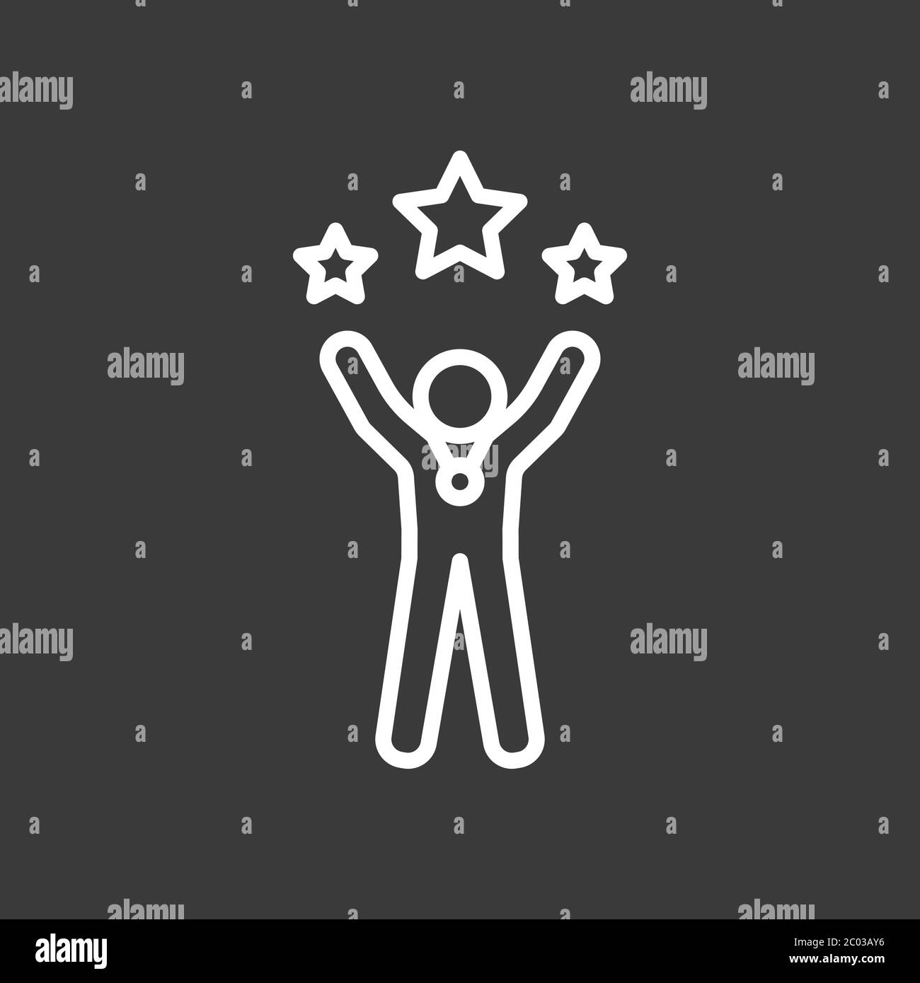 Victory vector icon. Winner symbol isolated on background Stock Vector ...