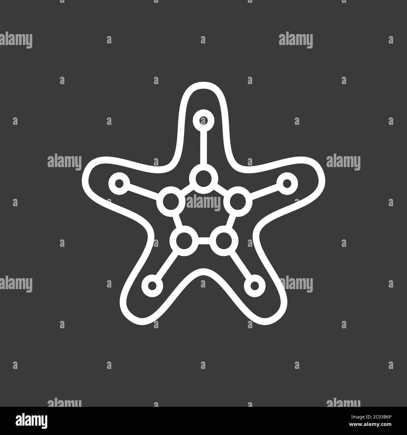 Sea star icon. Starfish vector sign. Sea animal symbol isolated on ...