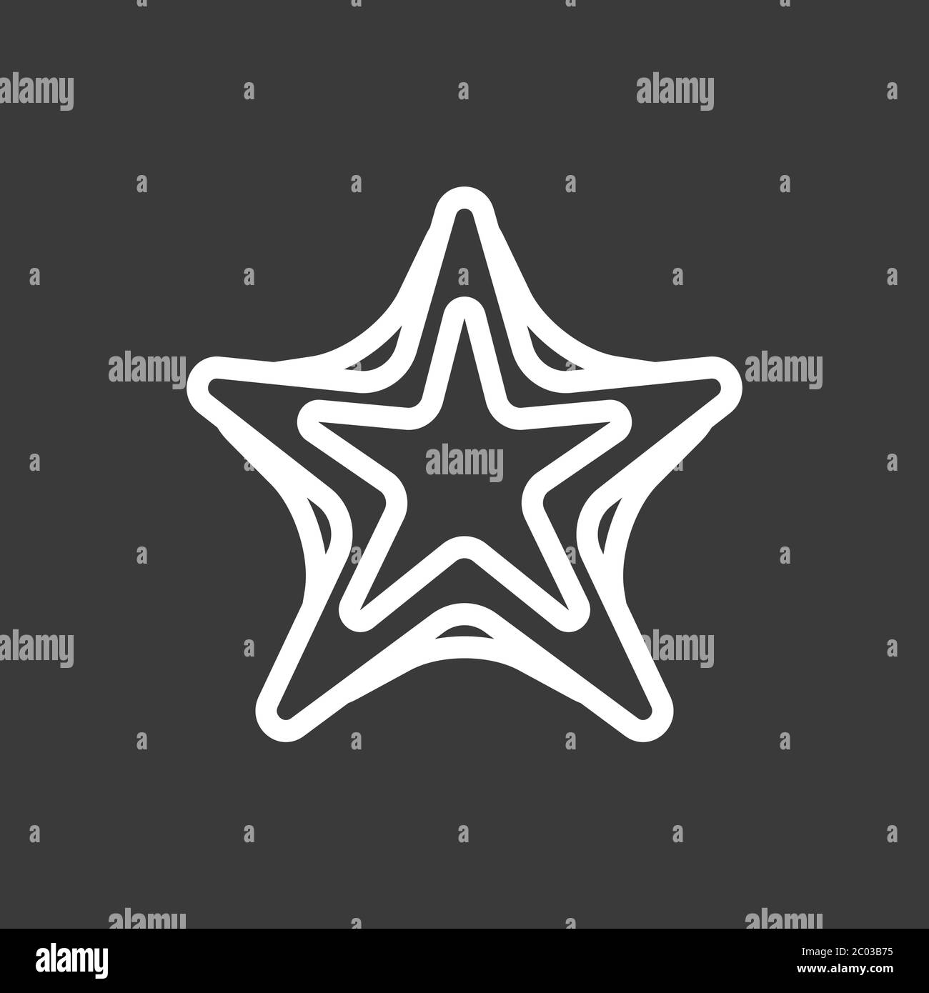 Sea star icon. Starfish vector sign. Sea animal symbol isolated on ...