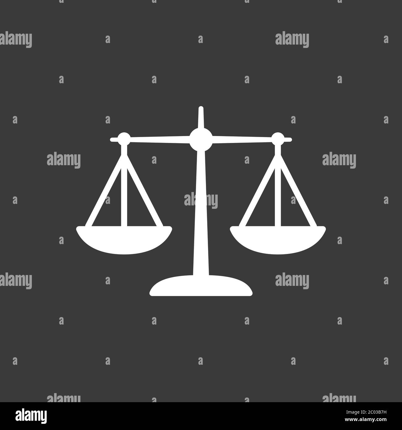 Scales icon. Scales of justice vector icon. Court of law symbol Stock ...