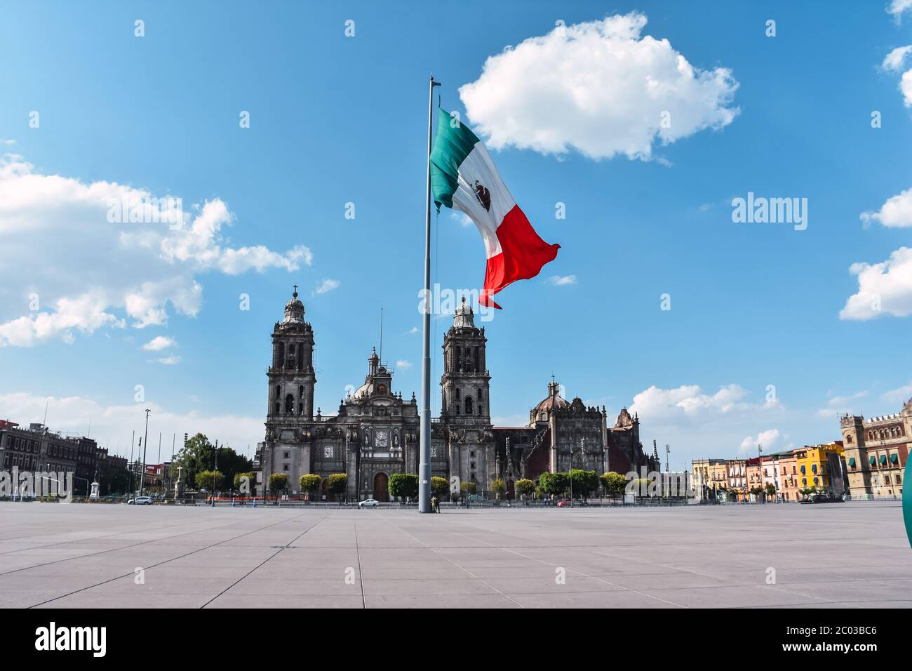 Zocalo square and metropolitan cathedral in the historic center of ...