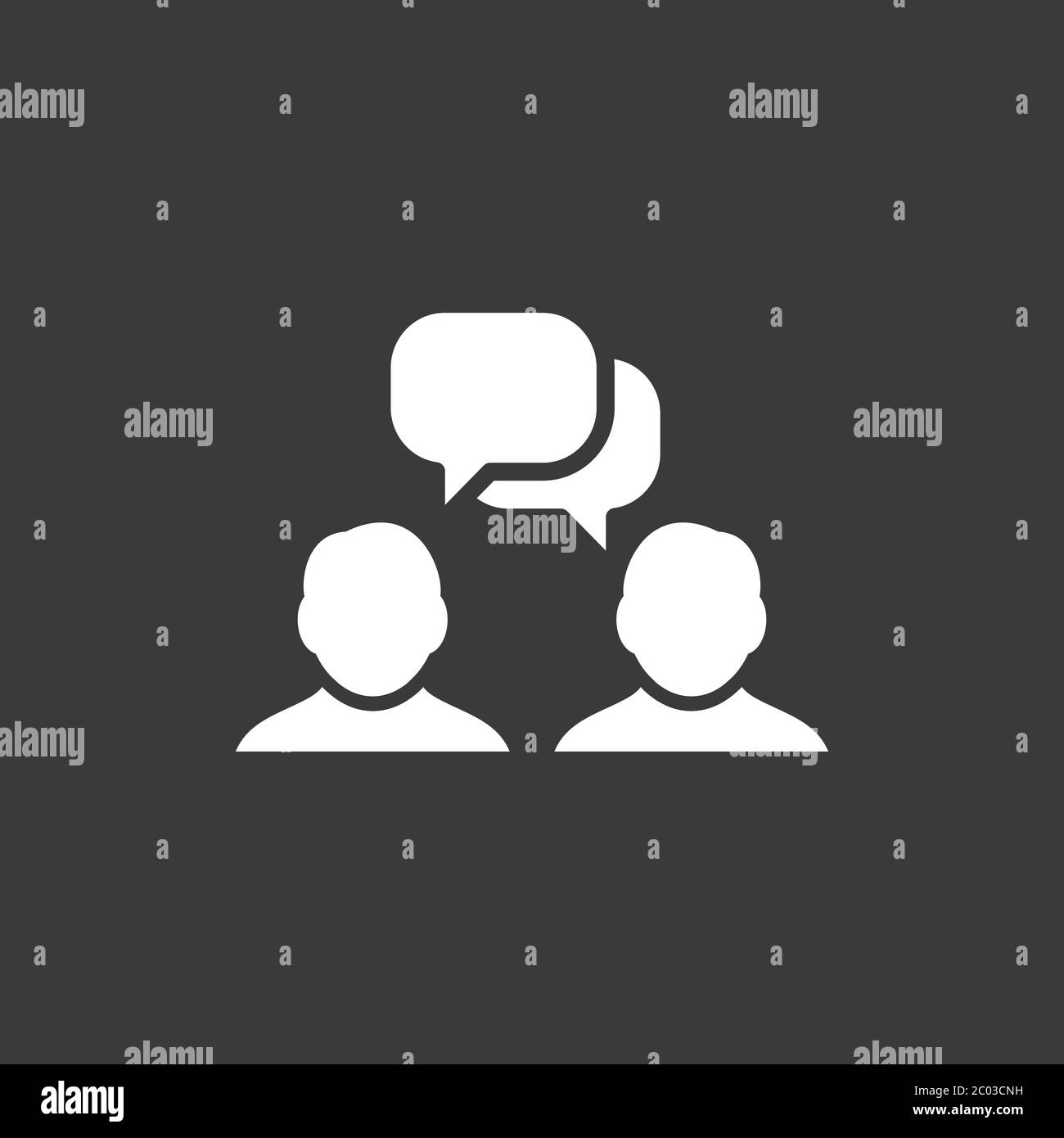 Talking vector icon. Dialogue,contact, conversational symbol isolated ...