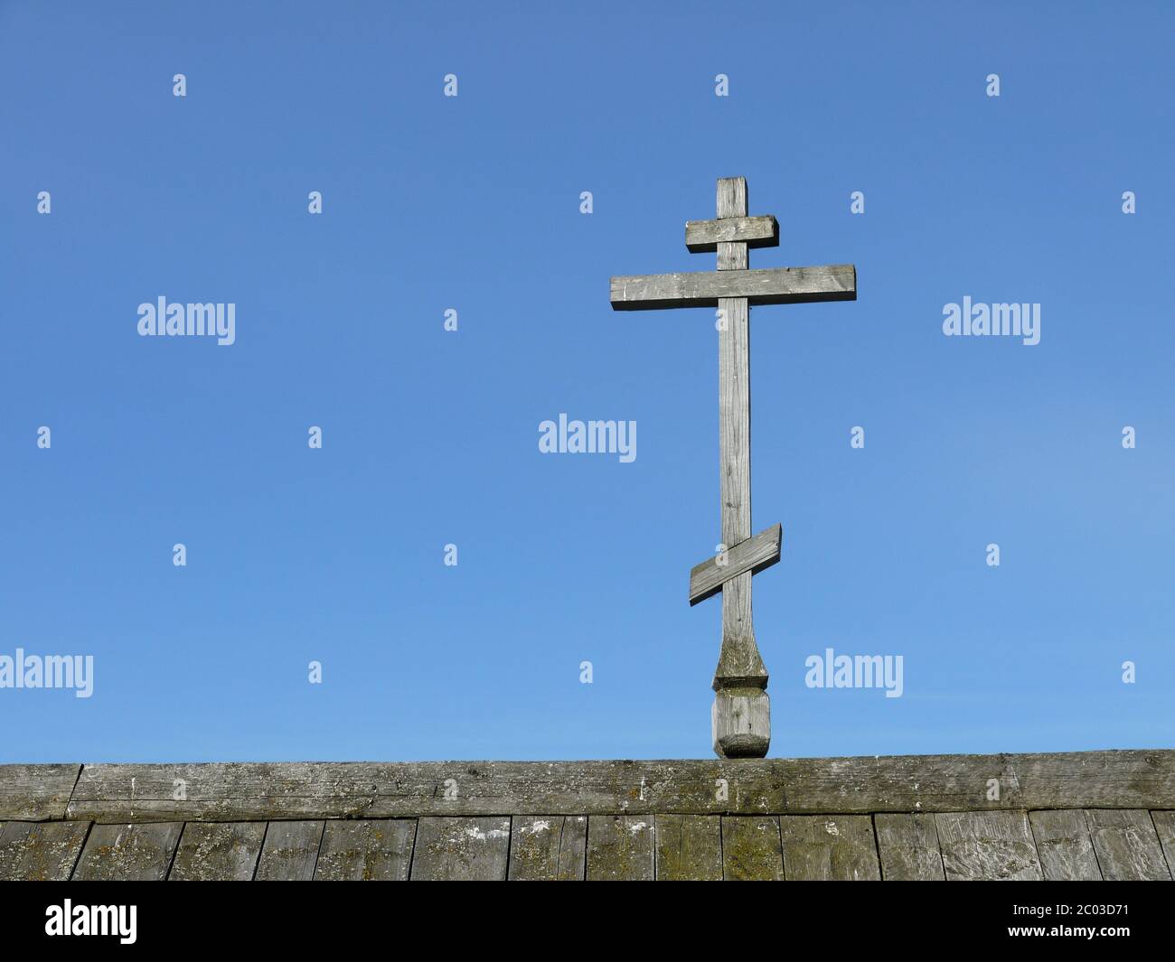 russian orthodox double cross Stock Photo - Alamy