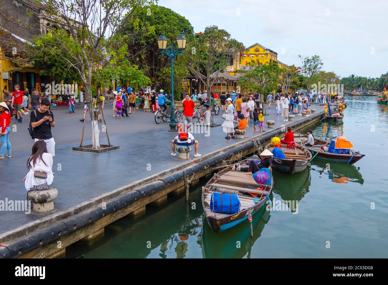 Bach Dang, riverside street, old town, Hoi An, Vietnam, Asia Stock ...