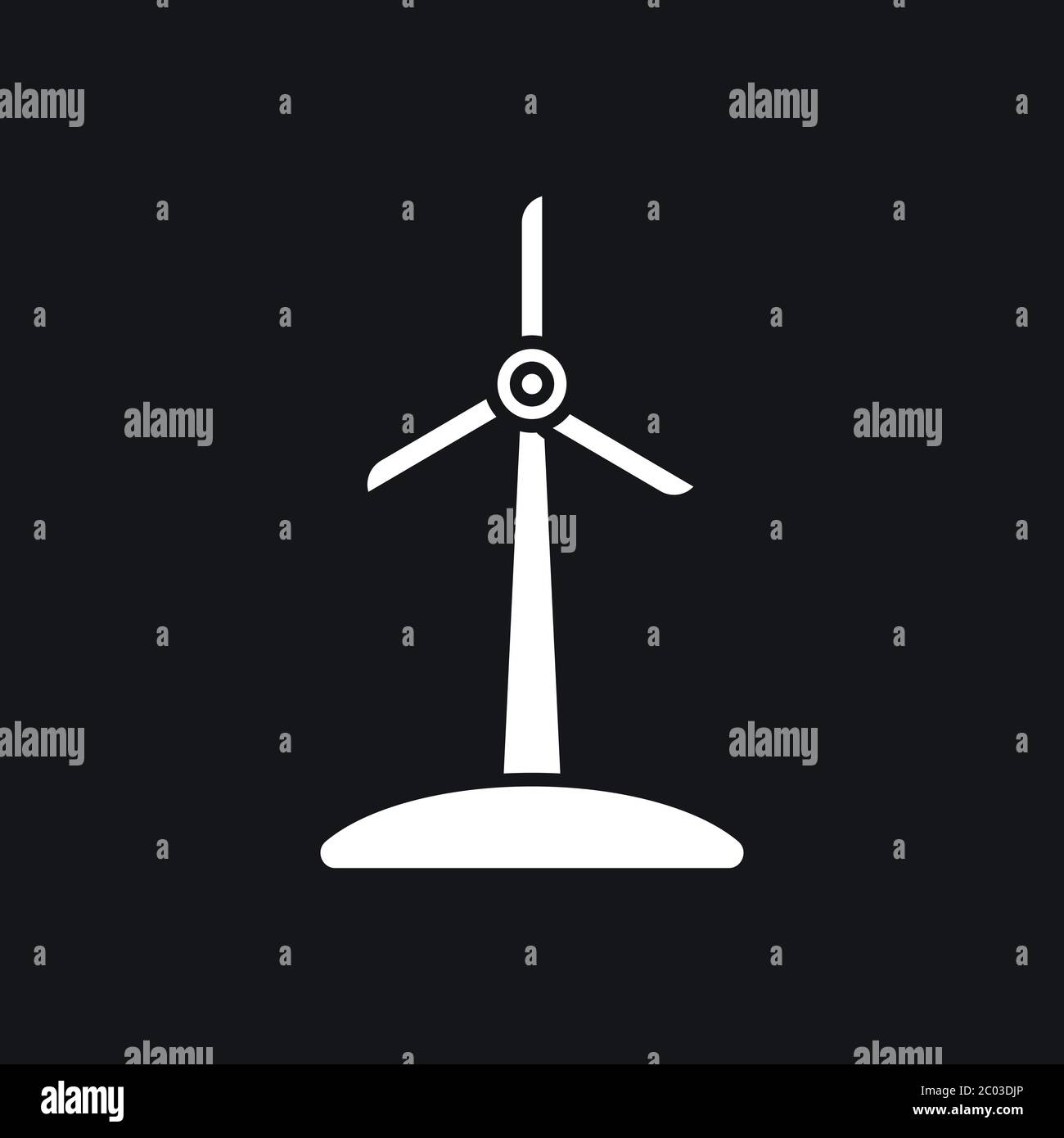 Windmill vector icon, wind turbine symbol isolated on background Stock ...