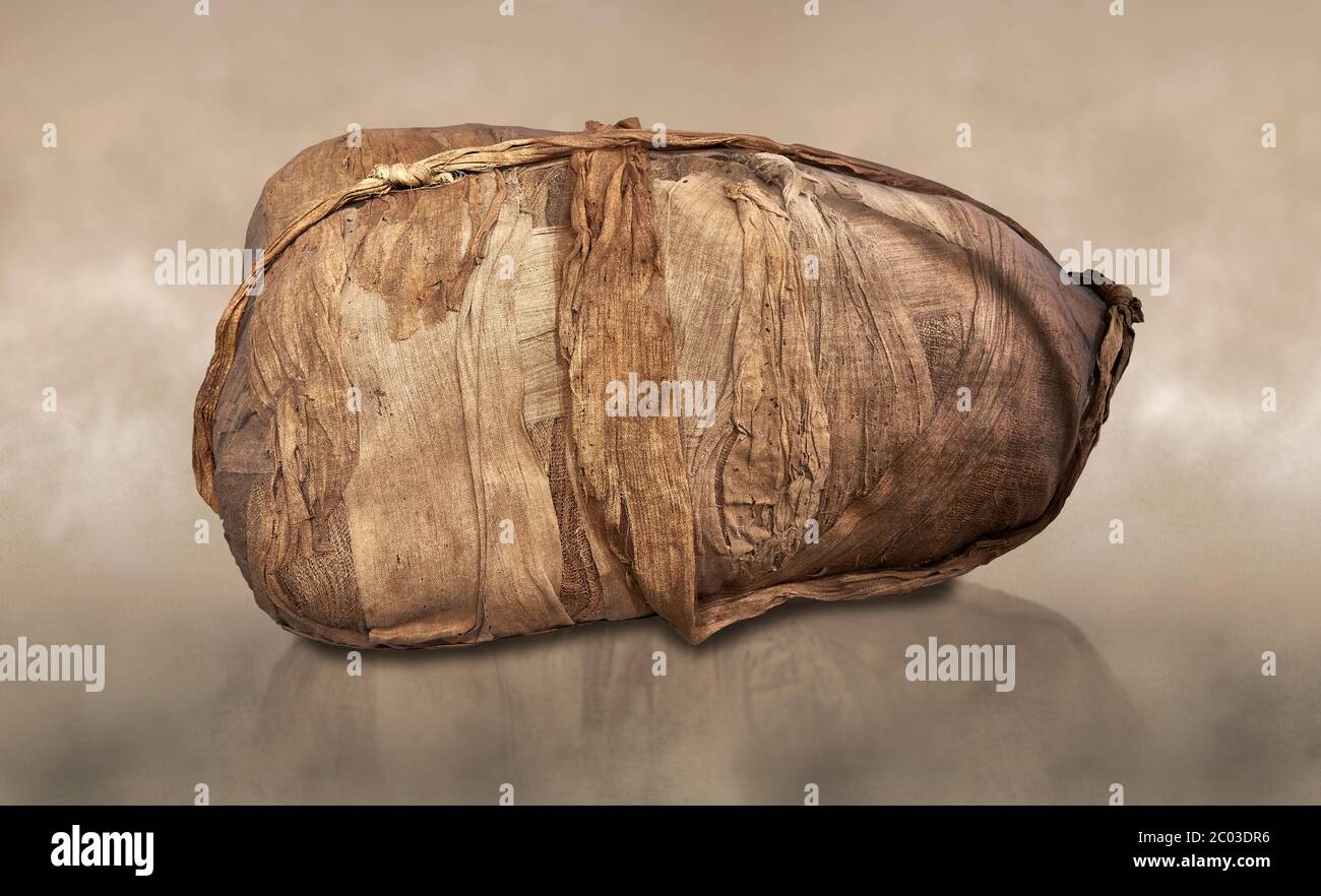 Rare ancient Egyptian mummy bundle, necropolis of Gebelein, Old Kingdom ...