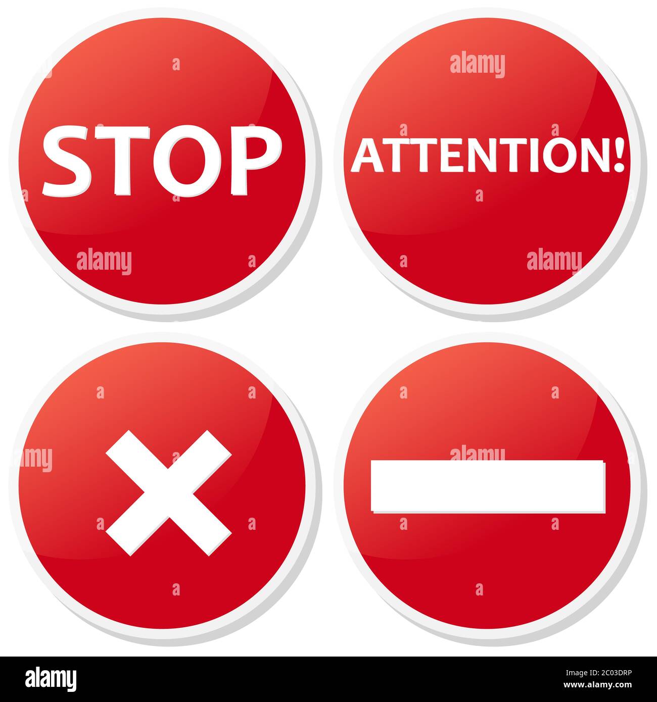 Set ban icons Stock Photo - Alamy