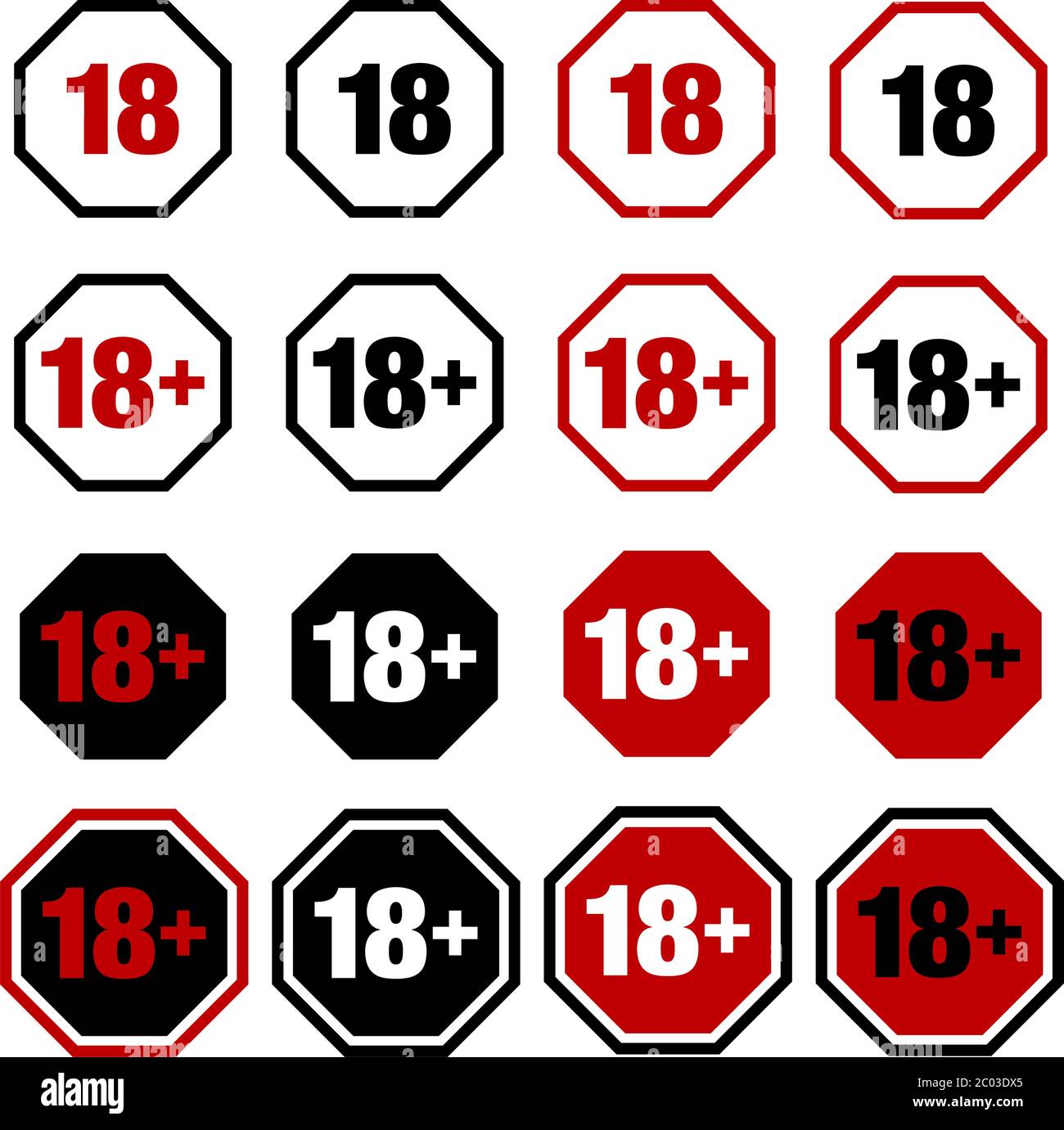 Adults Only Sign Stock Vector Images Alamy