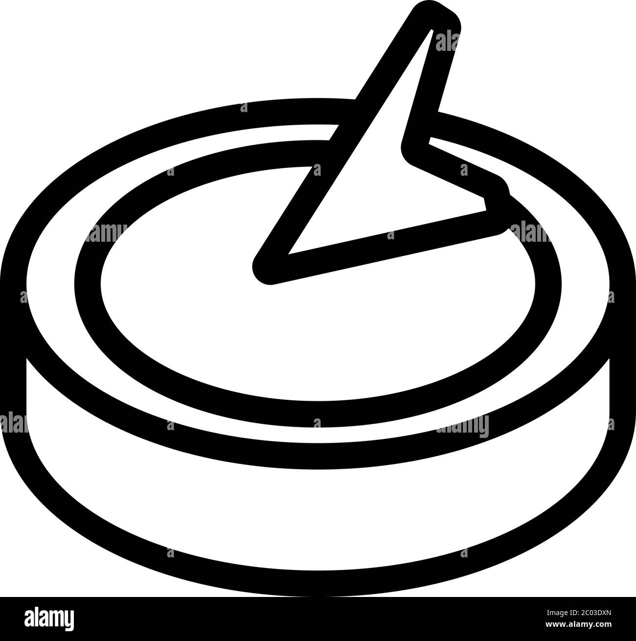 vintage compass icon vector outline illustration Stock Vector Image ...