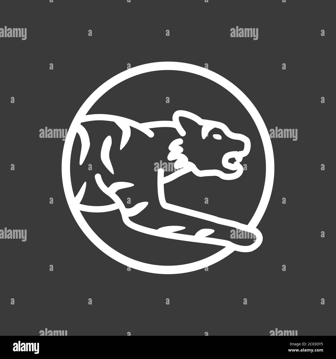 Tiger vector icon, animal symbol isolated on background Stock Vector ...