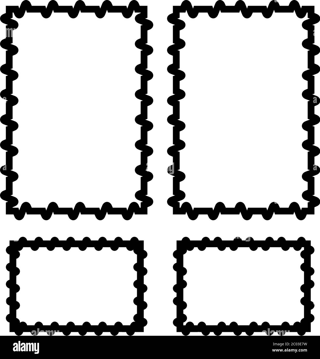 Bold Thick Frame Border Design Vector Illustration Stock Vector Image ...