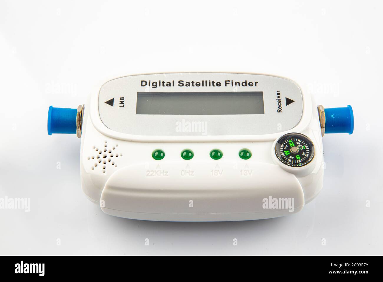 Digital Satellite Finder. Satellite signal finder isolated on white ...
