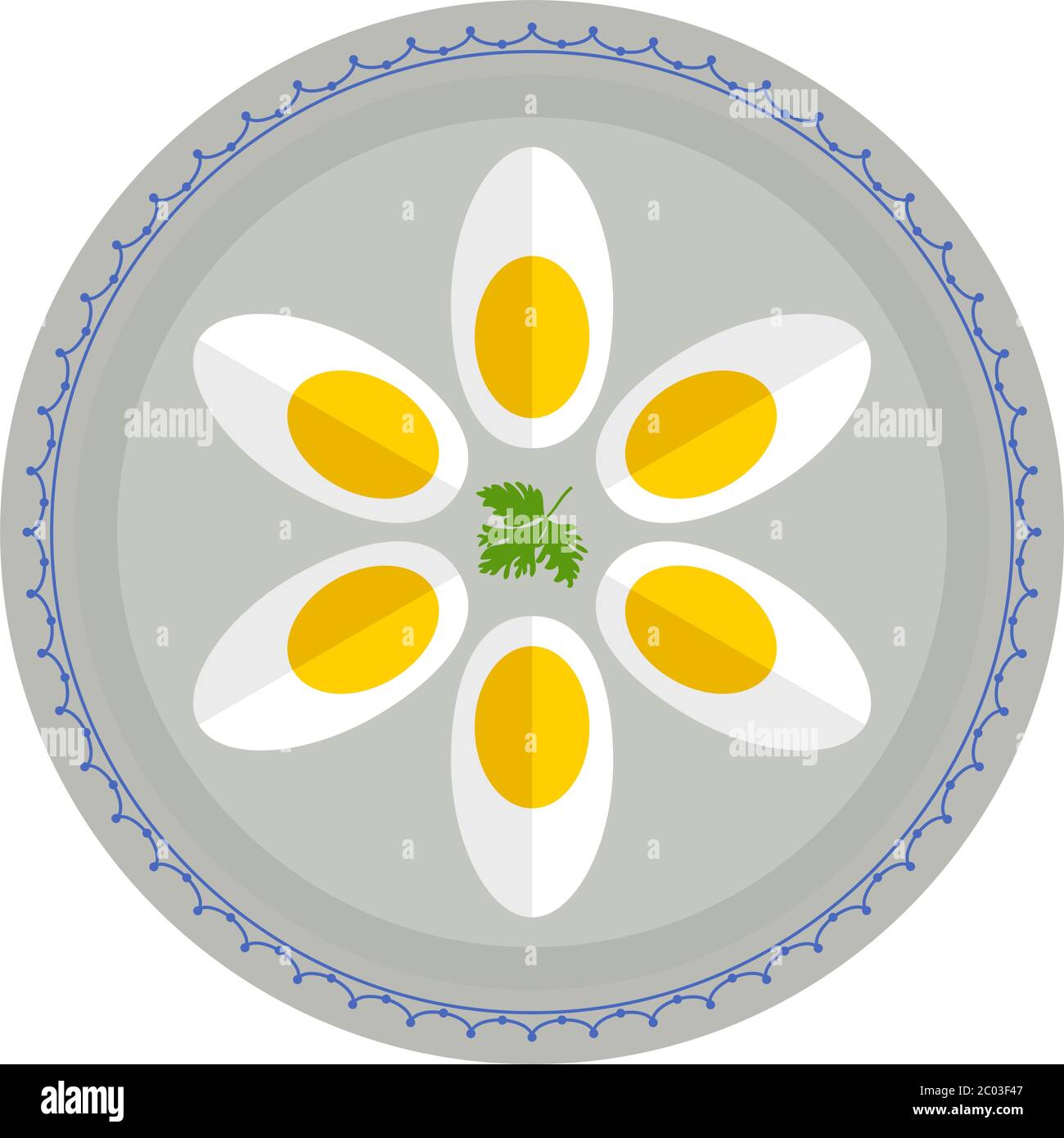 Boiled Eggs In Plate Vector Illustration Stock Vector Image & Art - Alamy