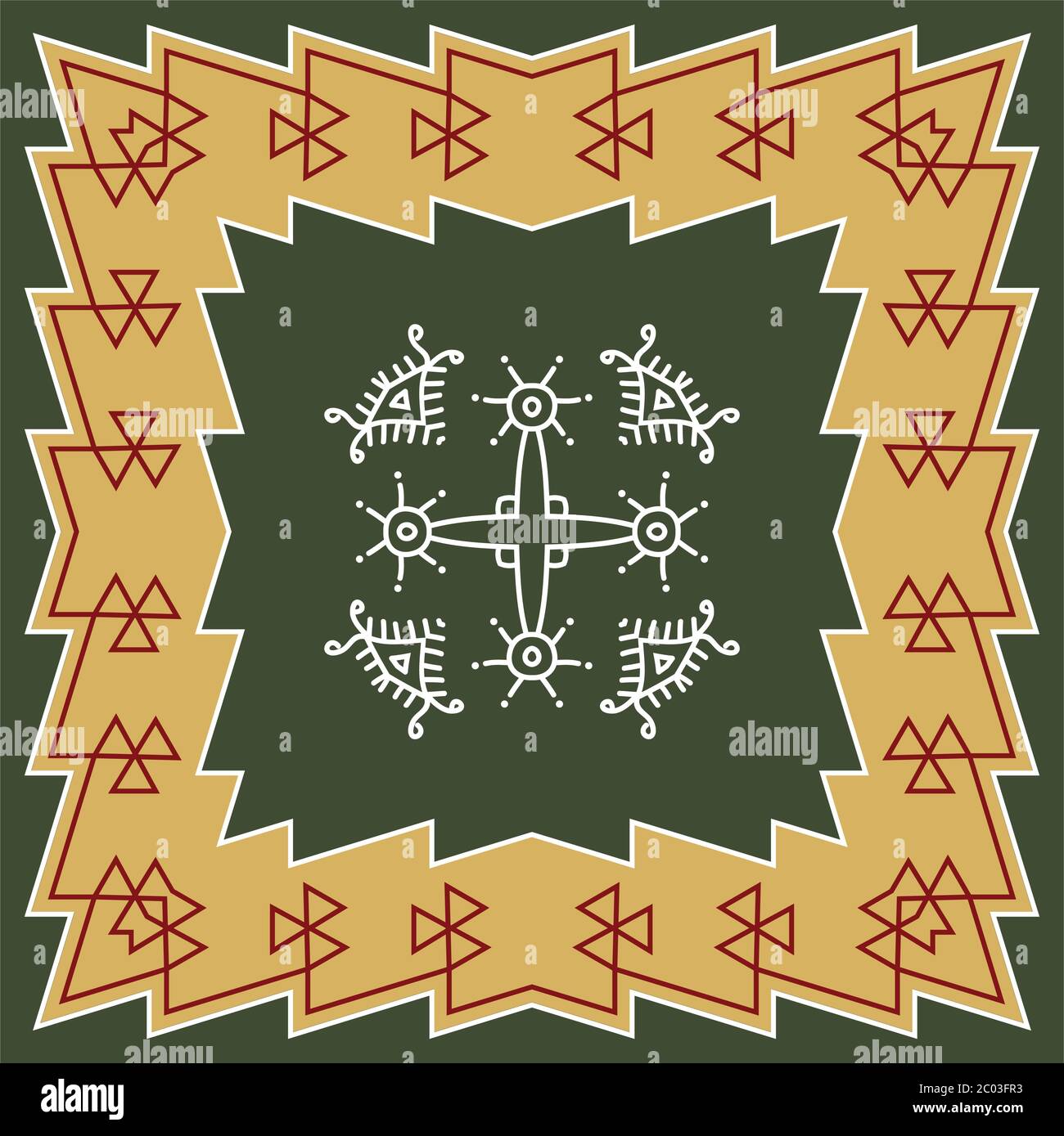 Folk Traditional, Tribal Design, Motif, Wall Painting Vector ...