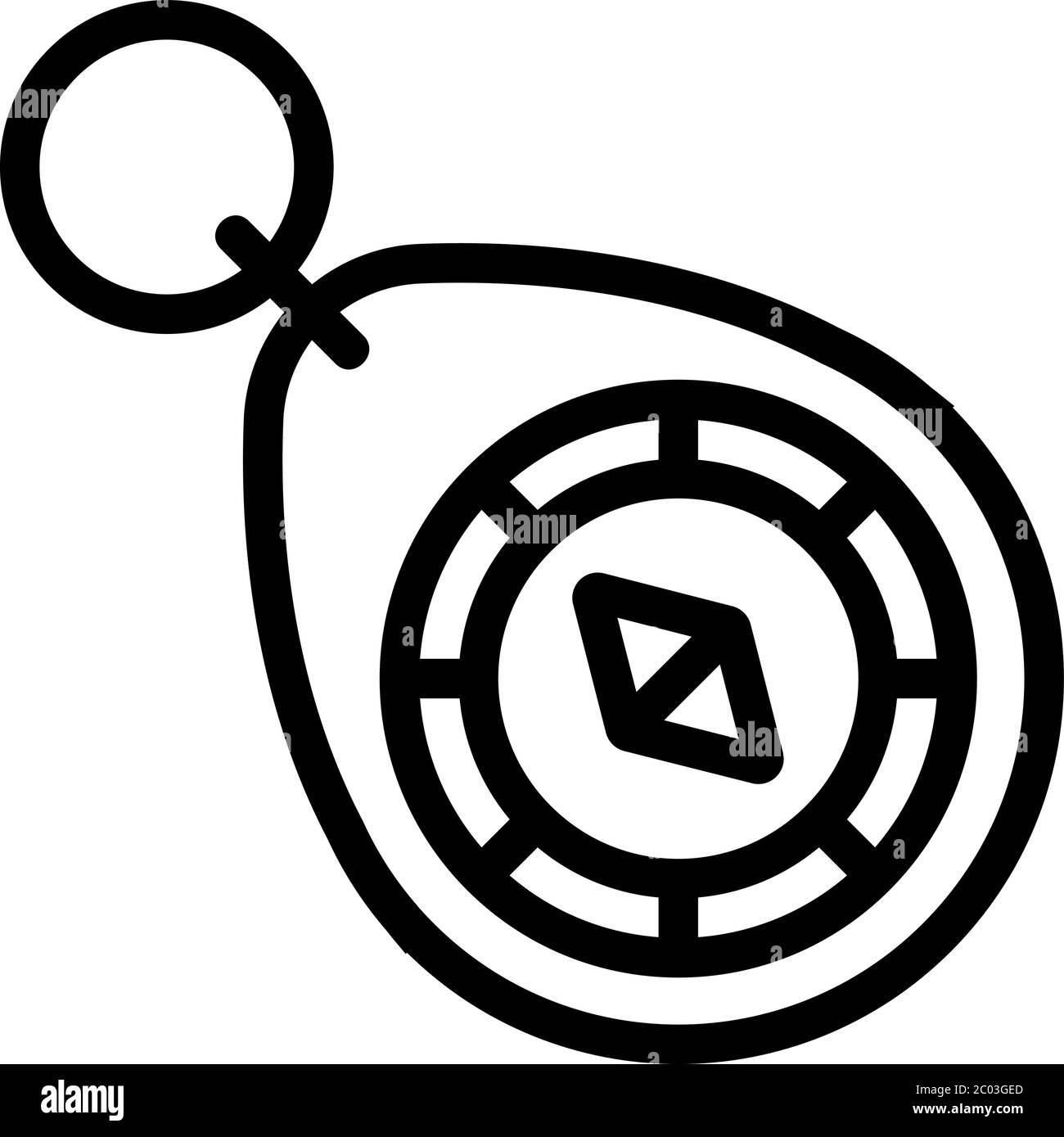 compass trinket icon vector outline illustration Stock Vector Image ...