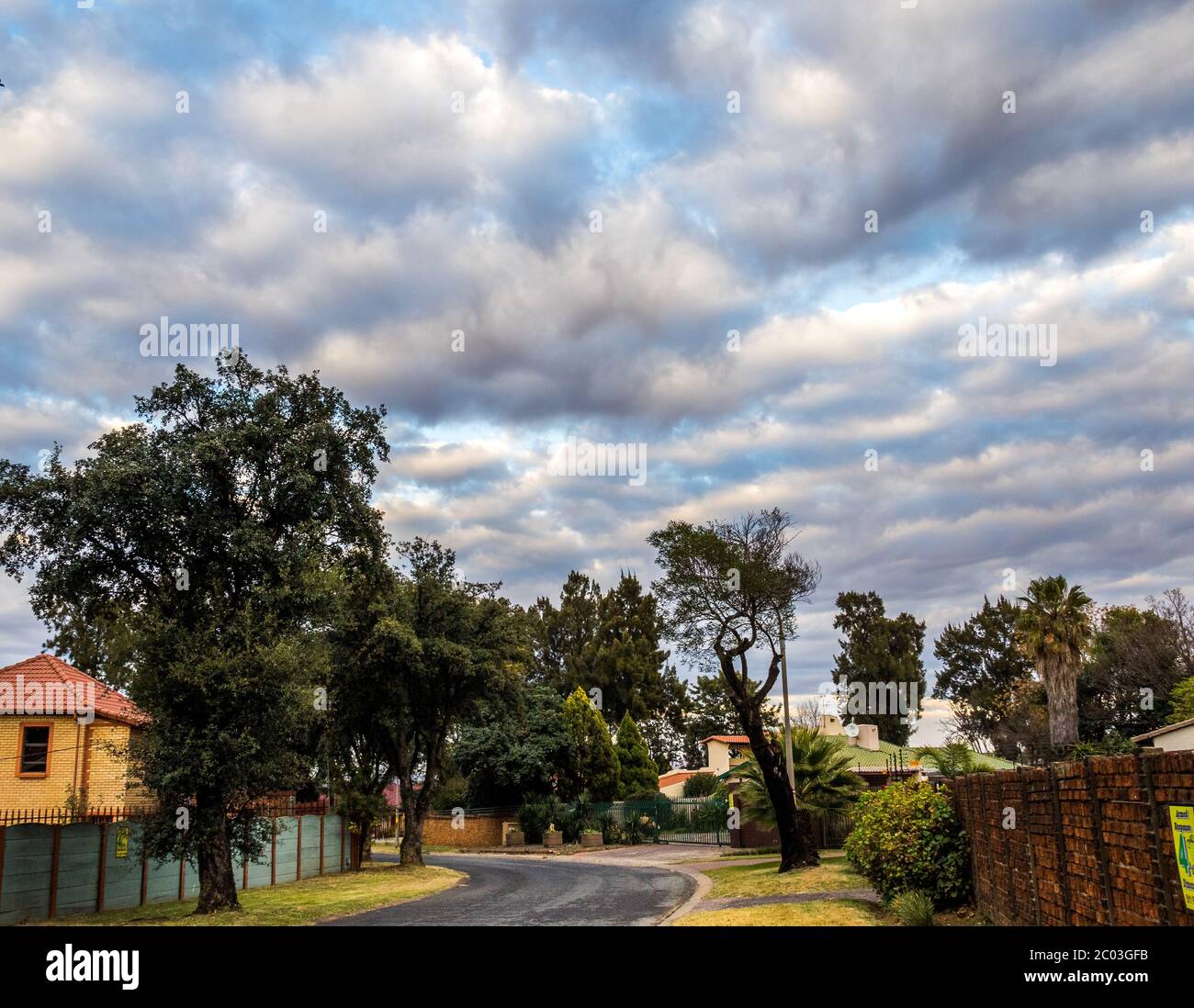 Alberton, South Africa - cloud cover from a cold front moves in over ...