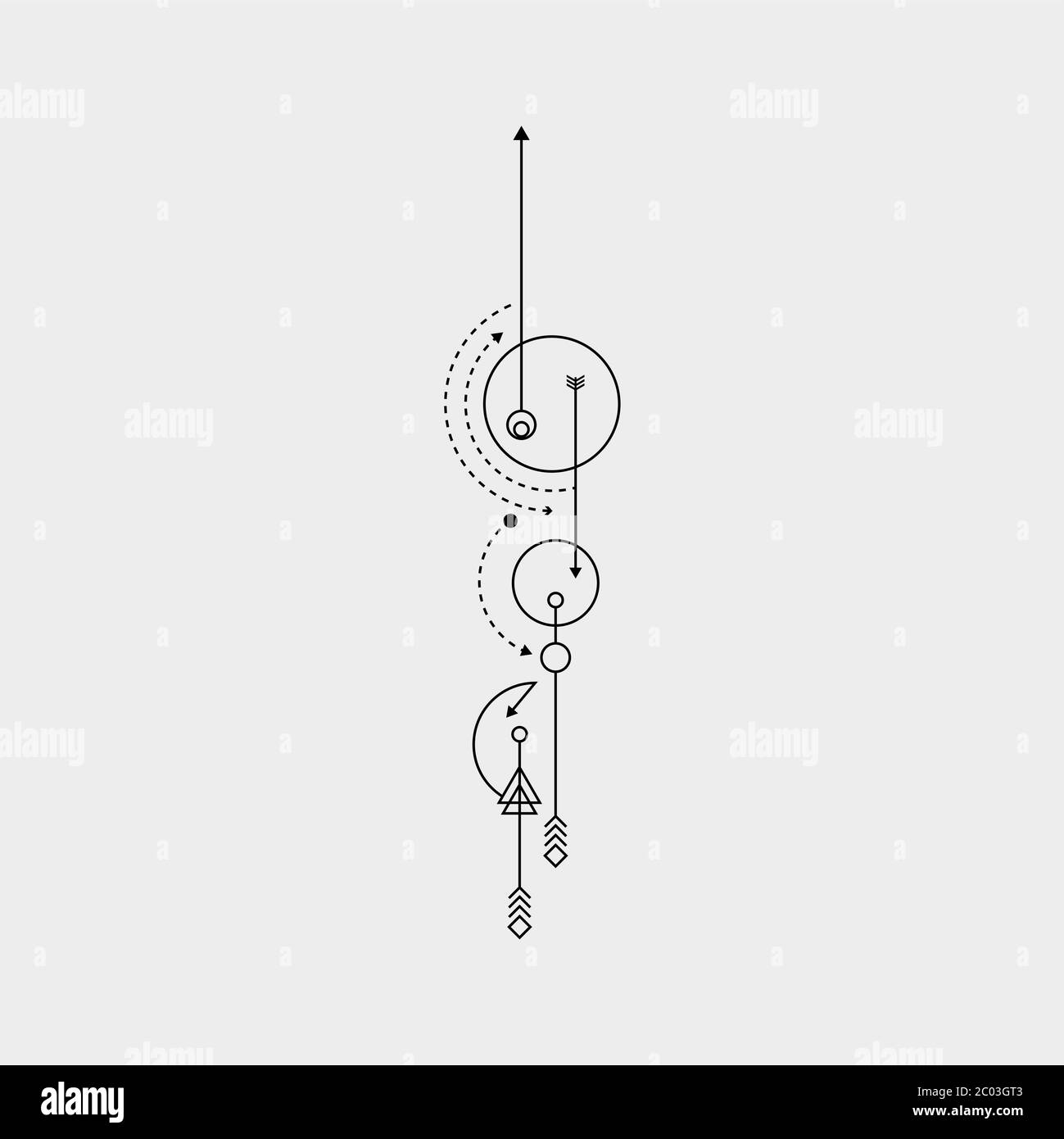 Sacred geometry line vector Black and White Stock Photos & Images - Alamy