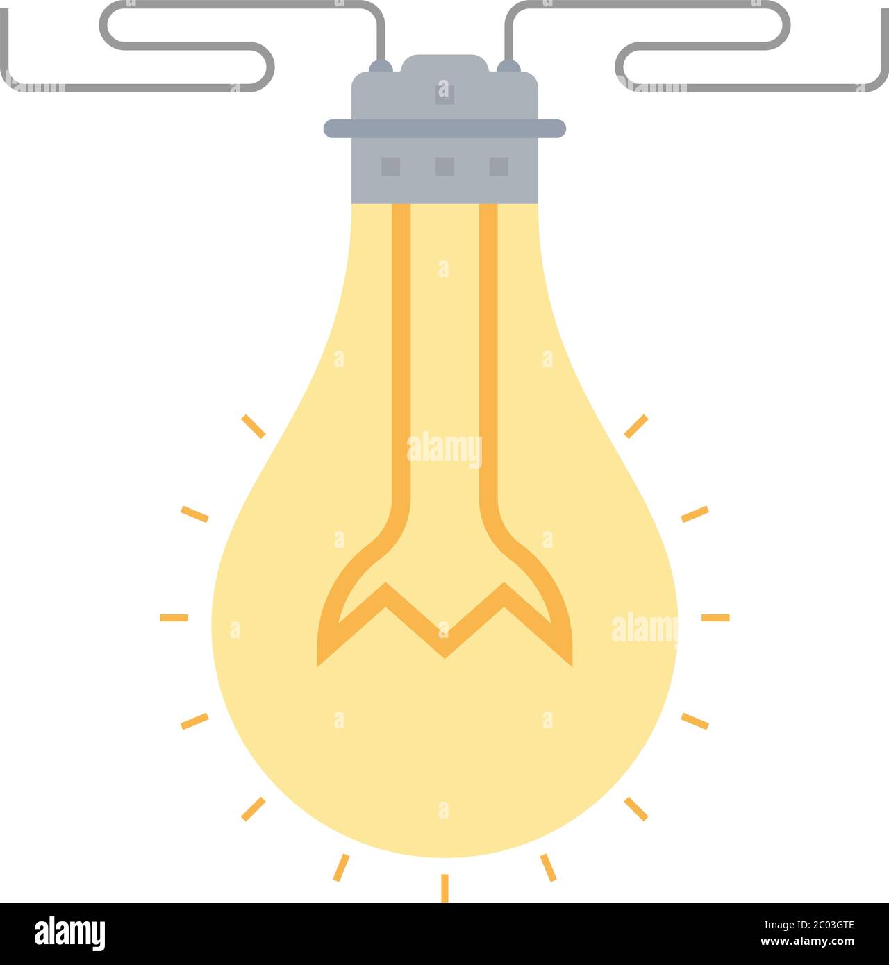 Bulb Icon Vector Illustration Stock Vector Image & Art - Alamy