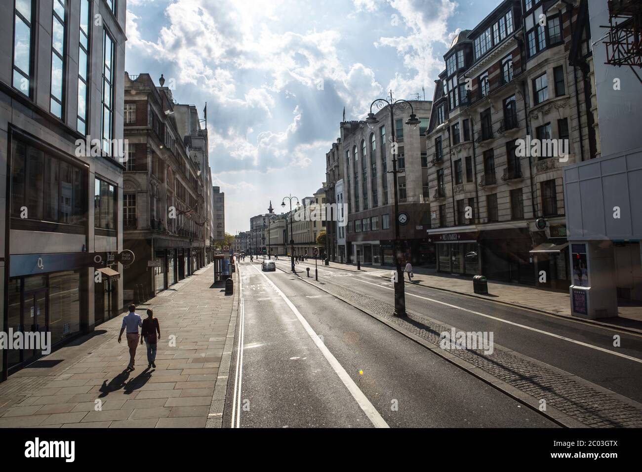 London pandemic, Empty streets, 2020 Stock Photo - Alamy