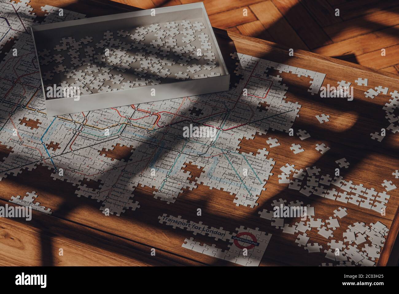 London, UK - May 18, 2020: Puzzle with iconic modern day London ...