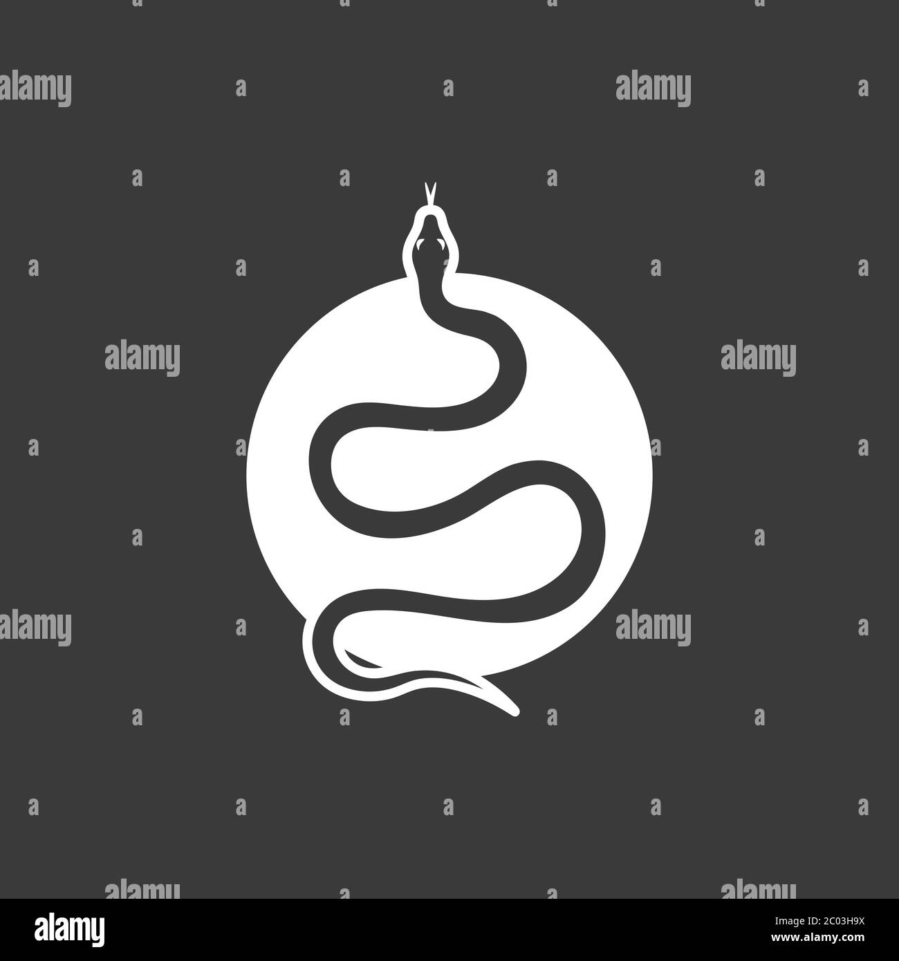 Snake vector icon, animal symbol isolated on background Stock Vector ...