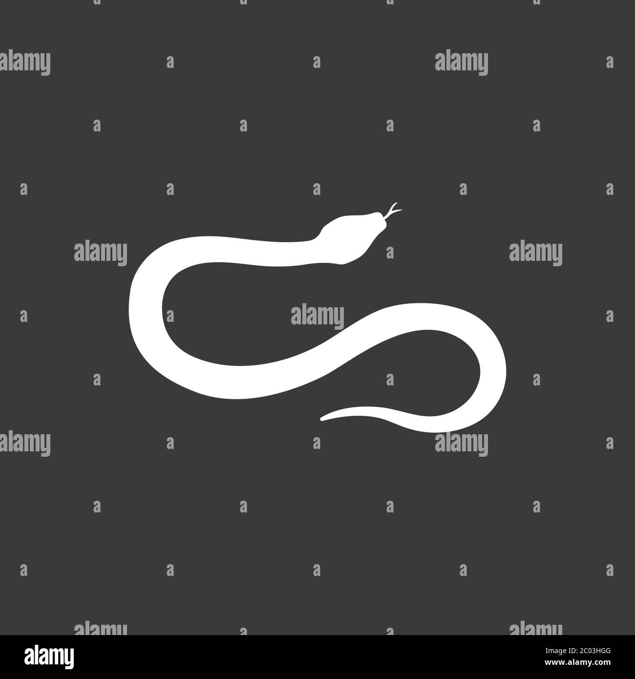 Snake vector icon, animal symbol isolated on background Stock Vector ...