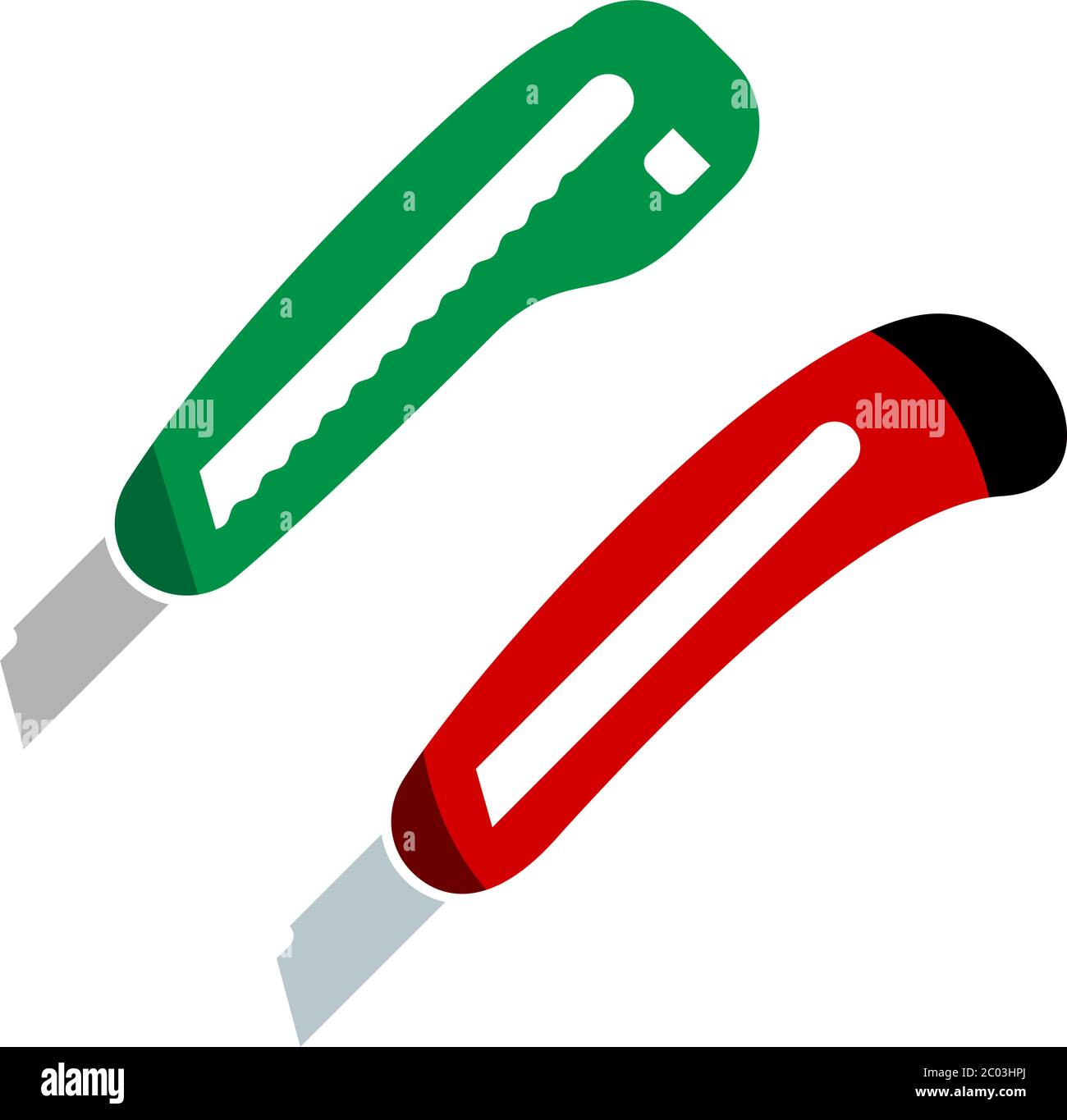 Retractable Razor Paper Cutter Knife Icon Vector Illustration Stock ...