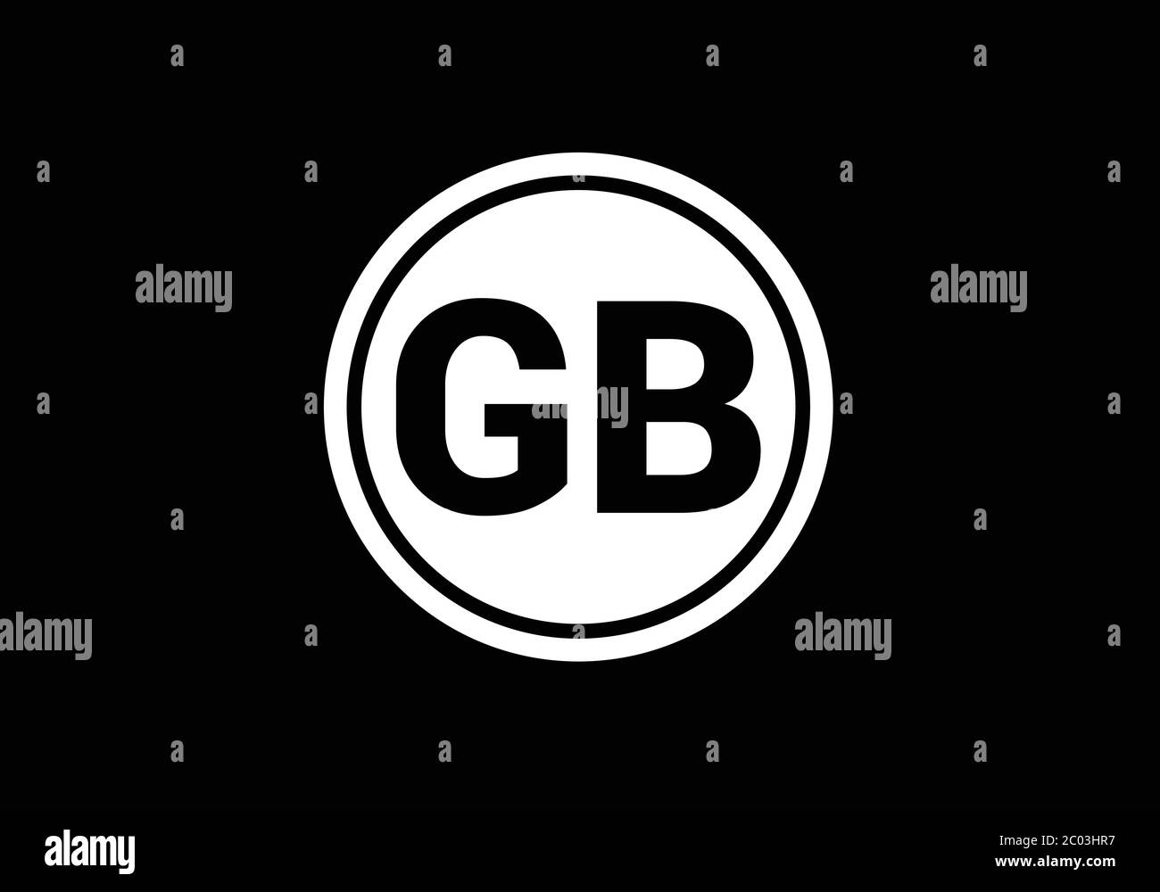 Initial Monogram Letter GB Logo Design Vector Template. GB Letter Logo ...
