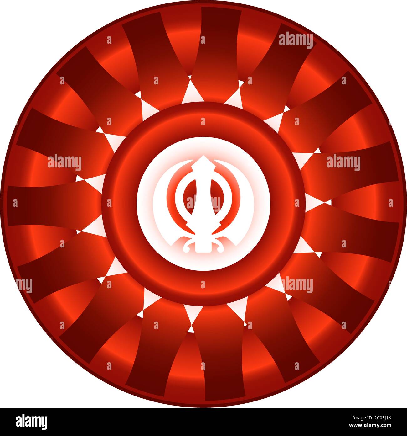 Ek Onkar, Khanda The Holy Motif Vector Illustration Stock Vector Image ...