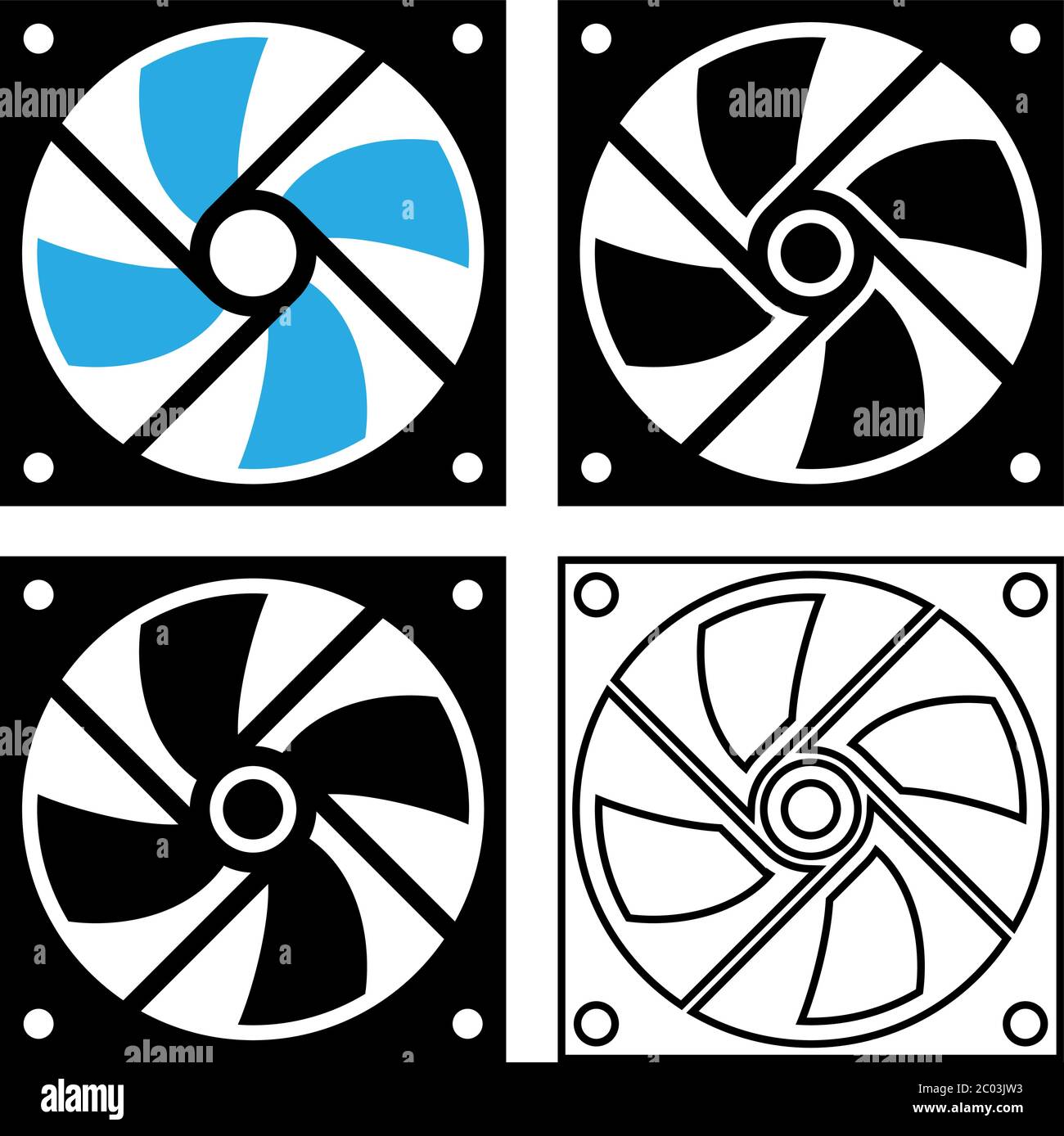 Fin fan cooler Stock Vector Images - Alamy