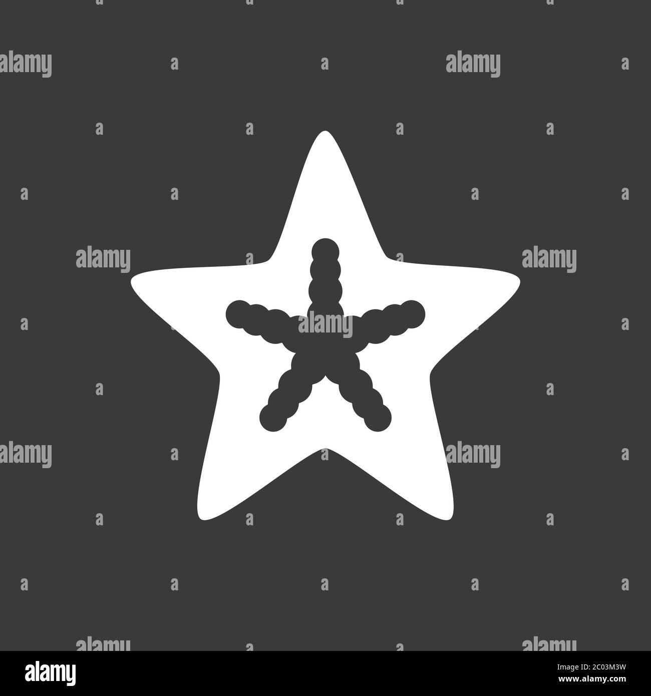 Sea star icon. Starfish vector sign. Sea animal symbol isolated on ...