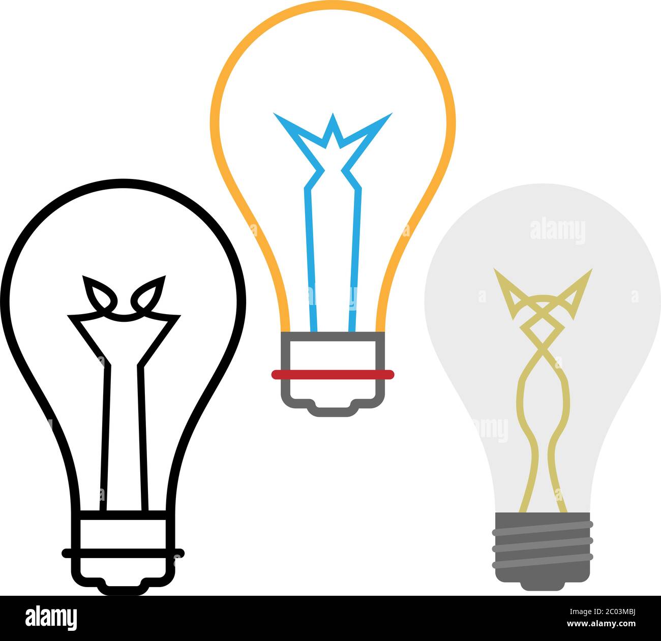 Bulb Icon Vector Illustration Stock Vector Image & Art - Alamy