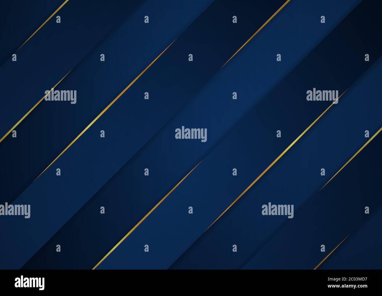 Abstract background luxury modern shape design blue and gold metallic ...