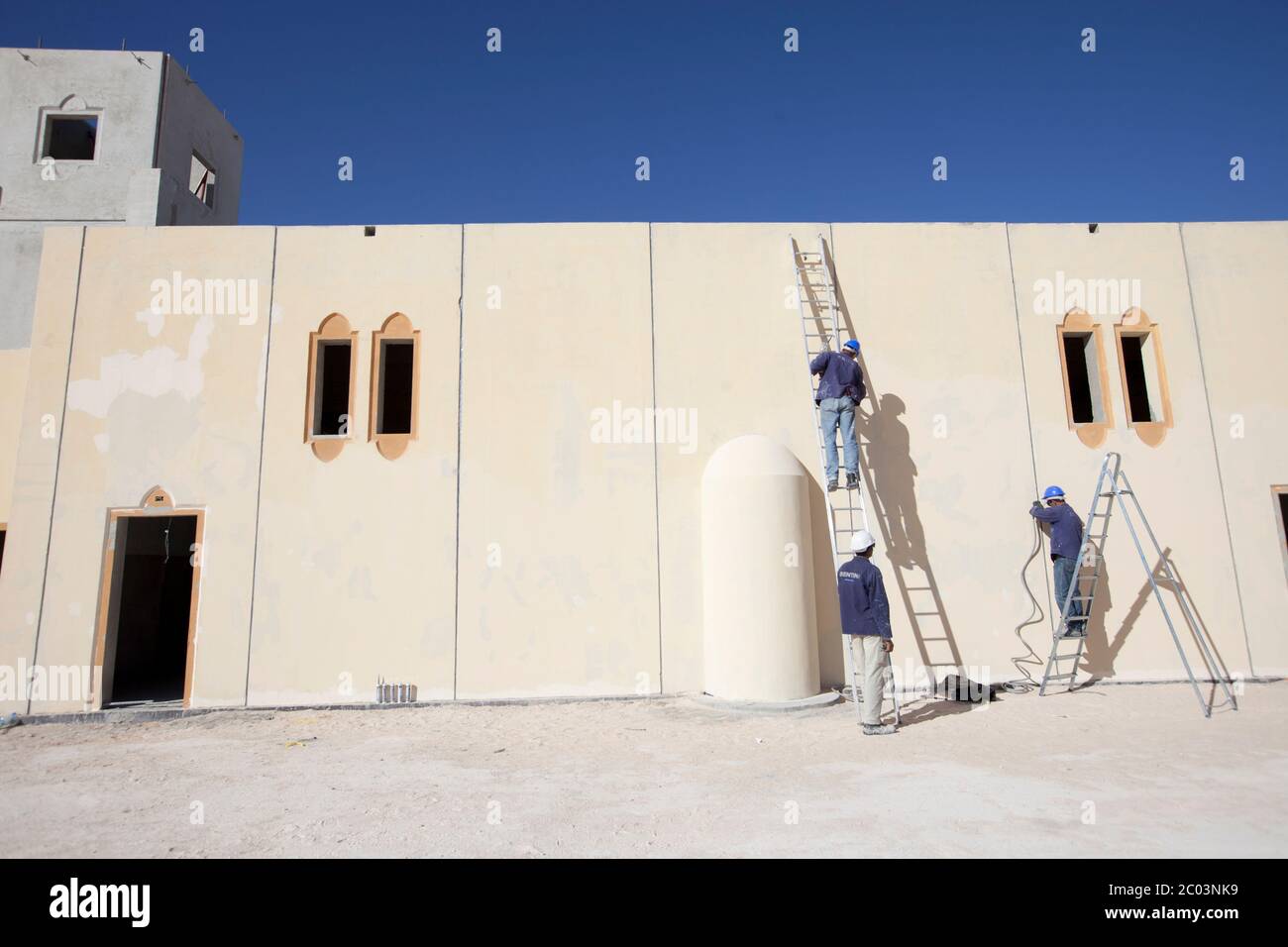 Making a mosque for construction workers building a new oil and gas ...