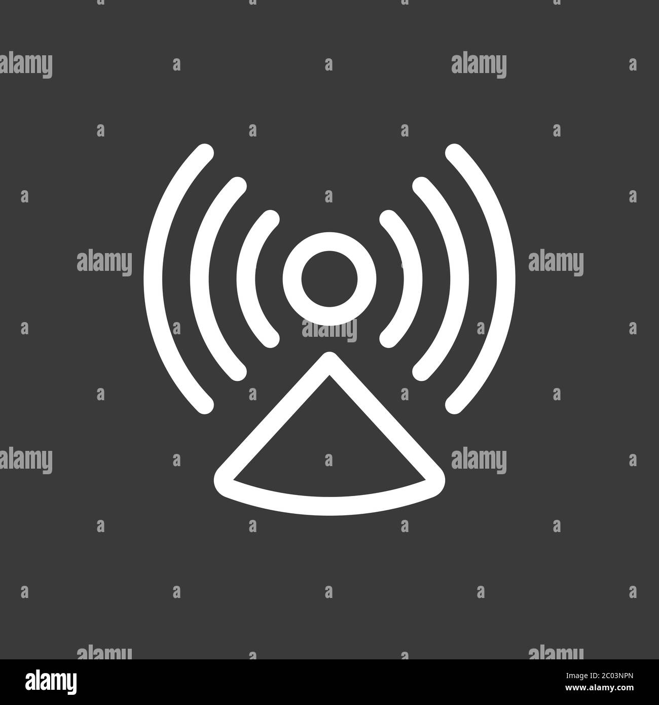 Wifi vector icon. Computer and network connections symbol isolated on ...