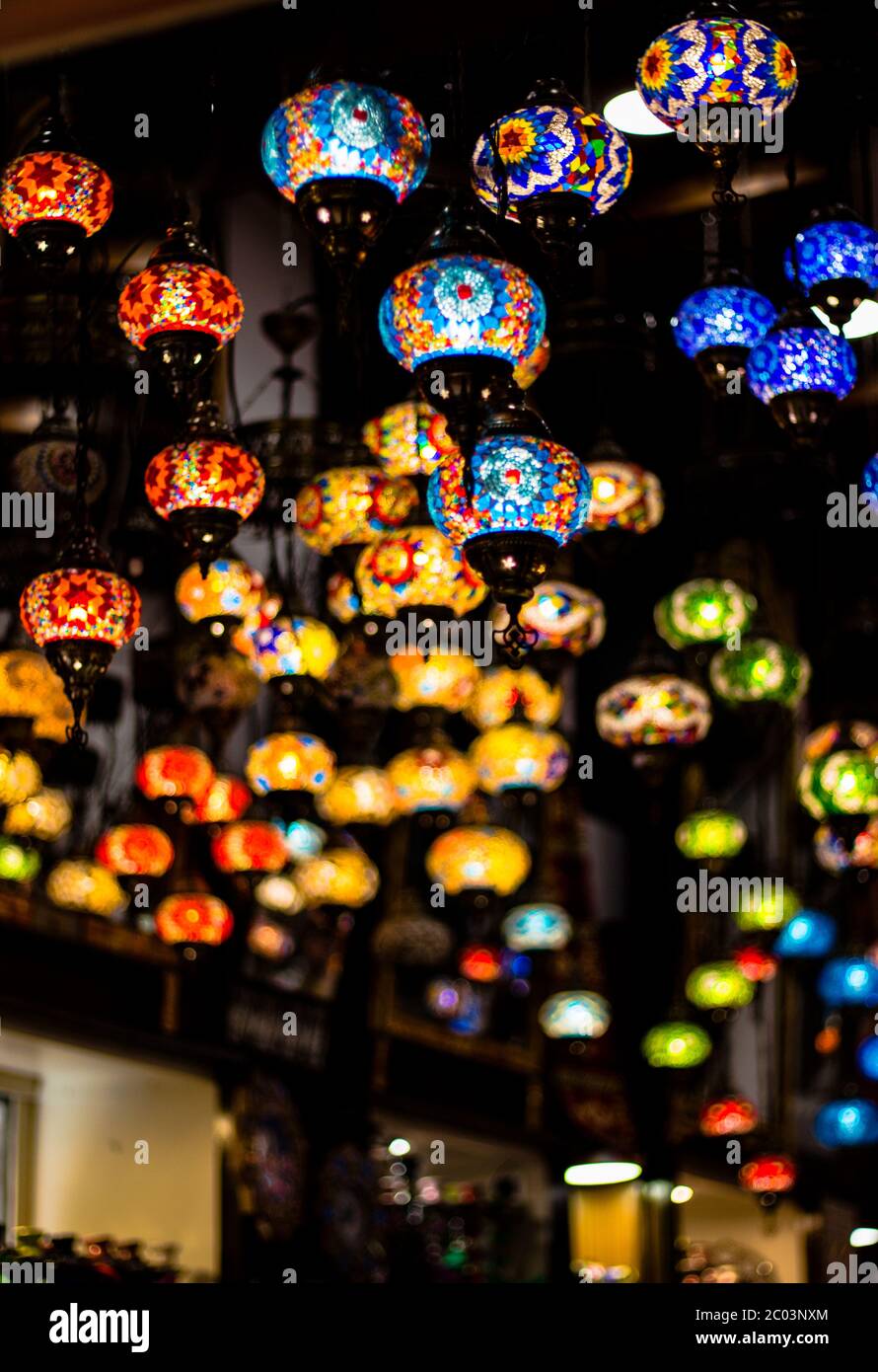 Decorative traditional moroccan lamps hi-res stock photography and ...