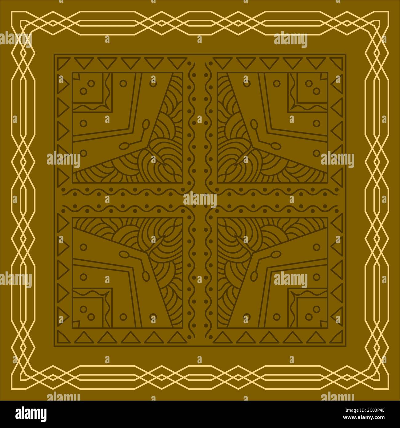 Folk Traditional, Tribal Design, Motif, Wall Painting Vector ...