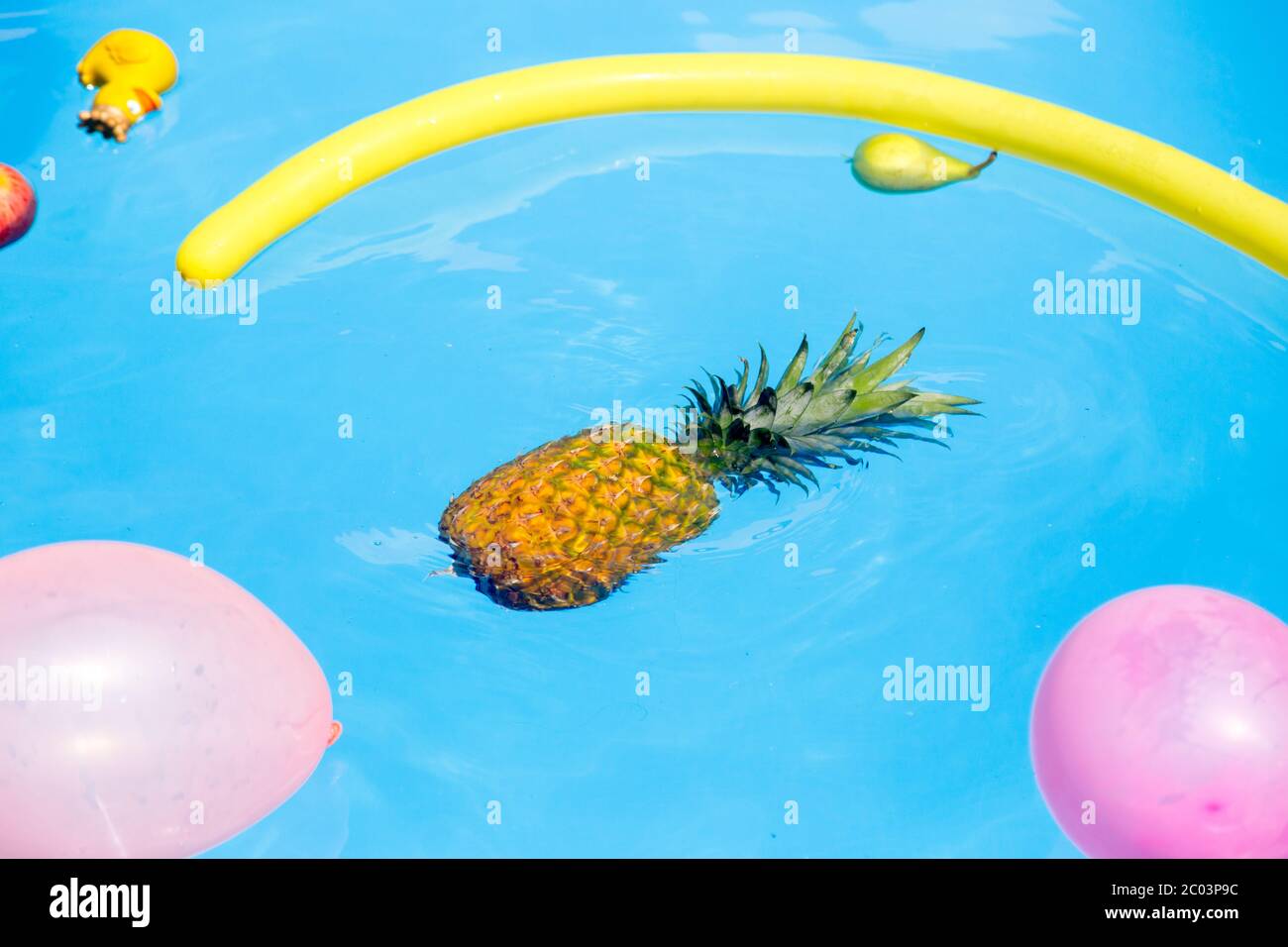 Fruit floating in swimming pool hi-res stock photography and images - Alamy