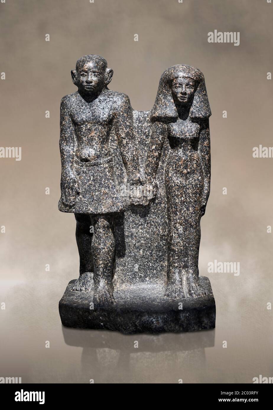 Ancient Egyptian bust of a man and women, serpentine, Middle Kingdom ...