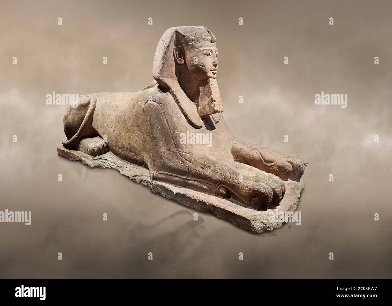 Ancient Egyptian Sphinx statue, sandstone, New Kingdom, early 19th ...