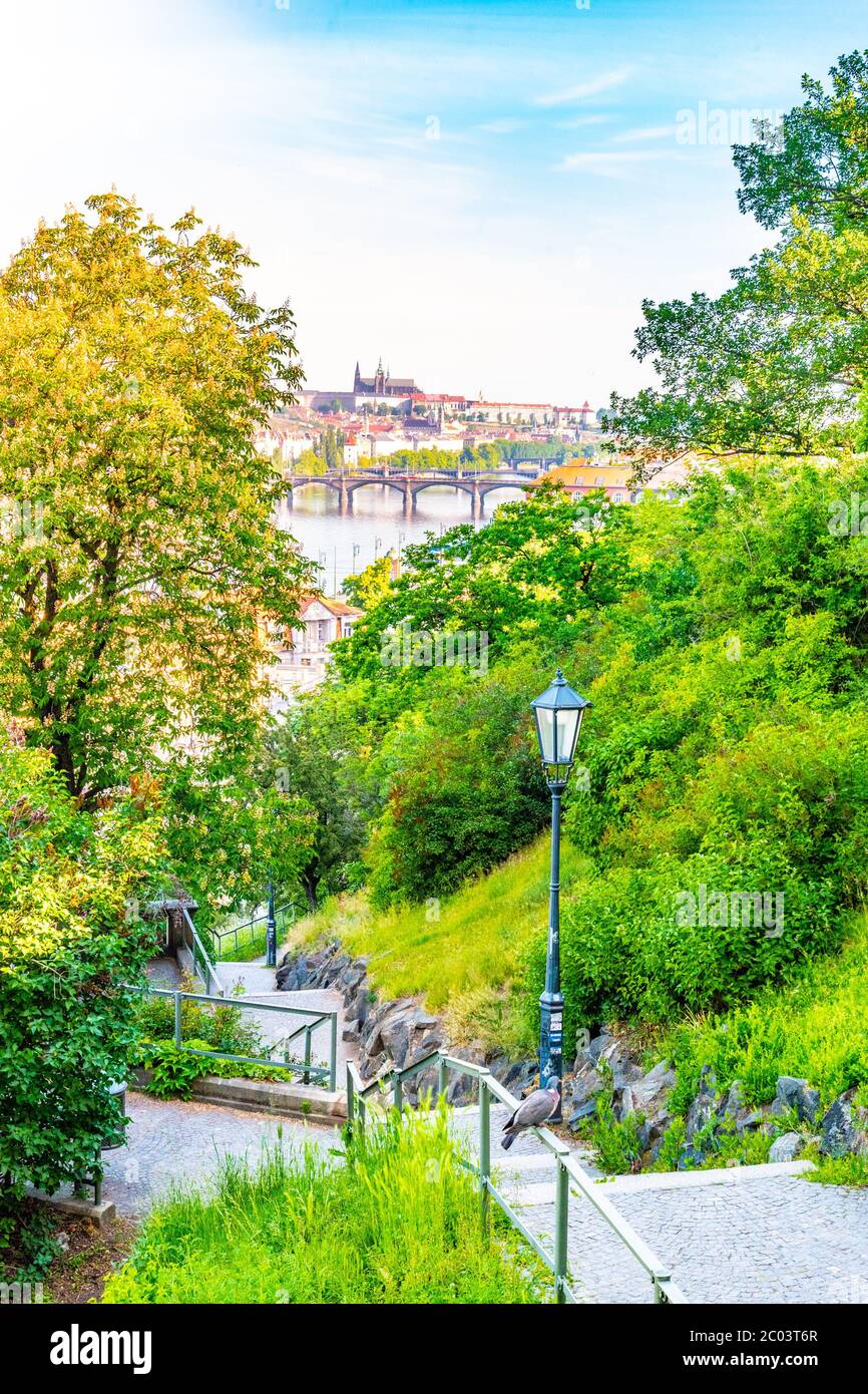 Prague vibrant scene castle hi-res stock photography and images - Alamy