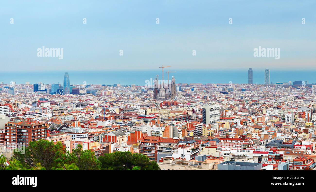 Barcelona skyline beautiful hi-res stock photography and images - Alamy