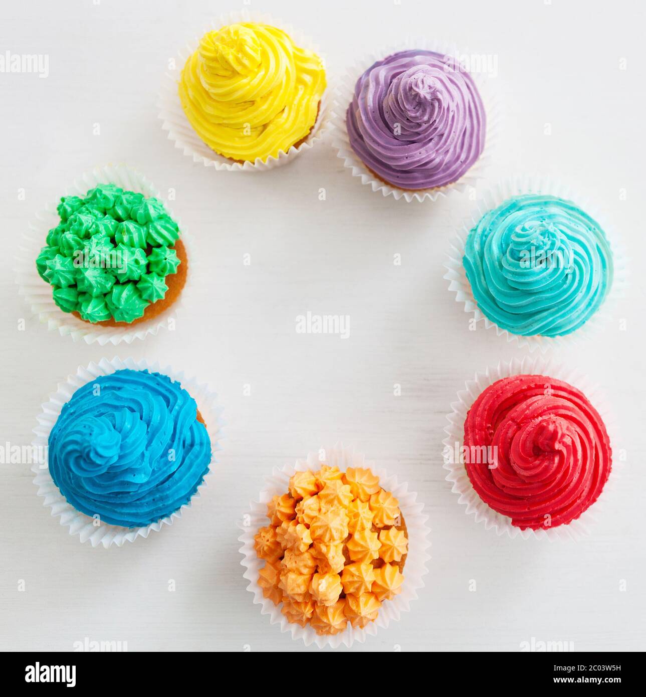 Happy Birthday cupcakes Stock Photo - Alamy