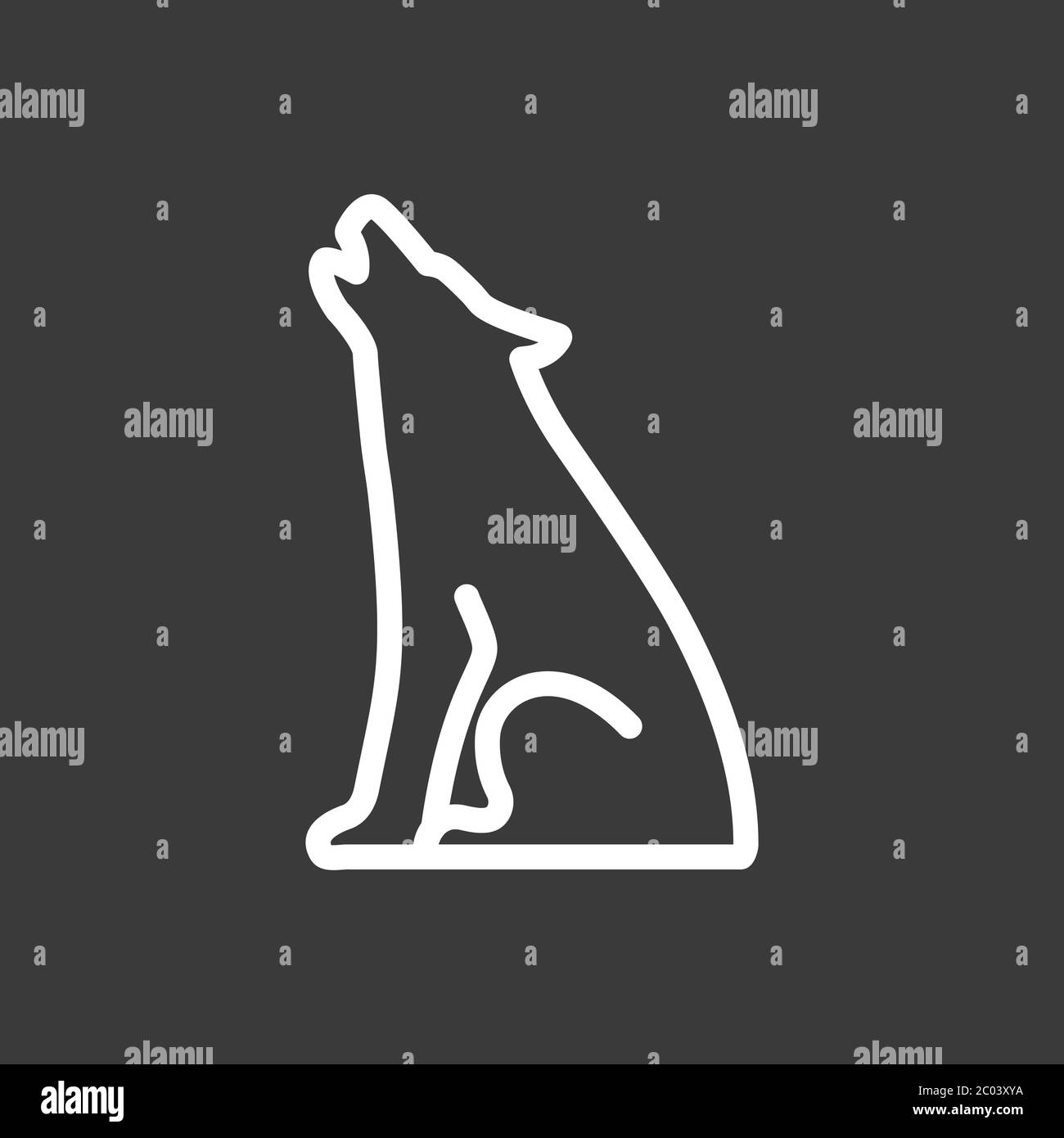 Wolf vector icon. Animal symbol isolated on background Stock Vector ...