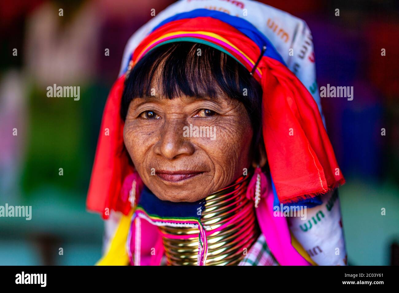 A Portrait Of A Woman From The Kayan (Long Neck) Ethnic Group, Lake ...