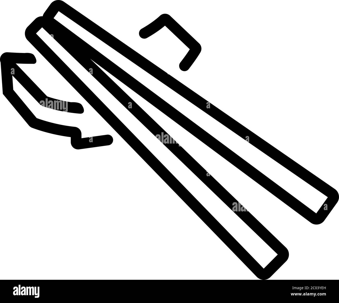 chopstick on stand icon vector outline illustration Stock Vector Image ...