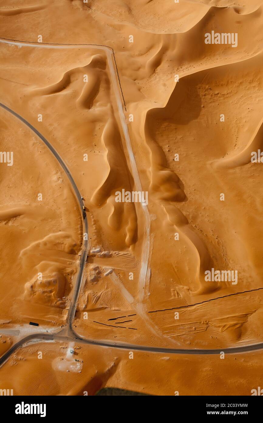 A line of pipes positioned ready for welding for an oil company seen ...