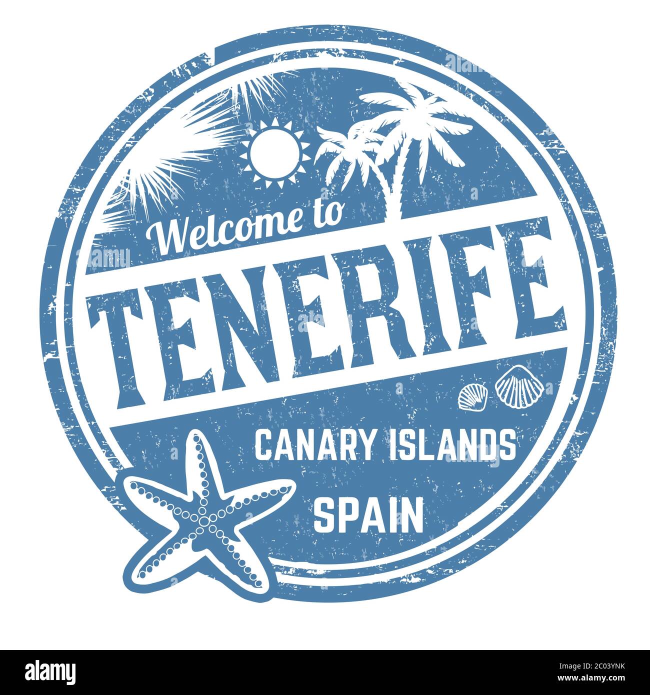 Welcome to Tenerife grunge rubber stamp on white background, vector ...