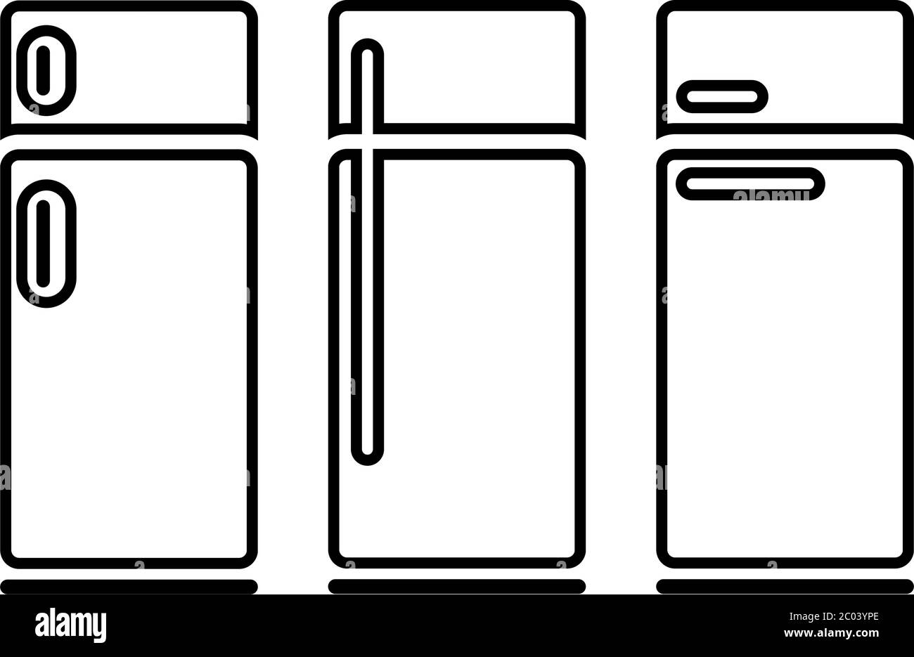 Refrigerator Icon Vector Illustration Stock Vector Image & Art - Alamy