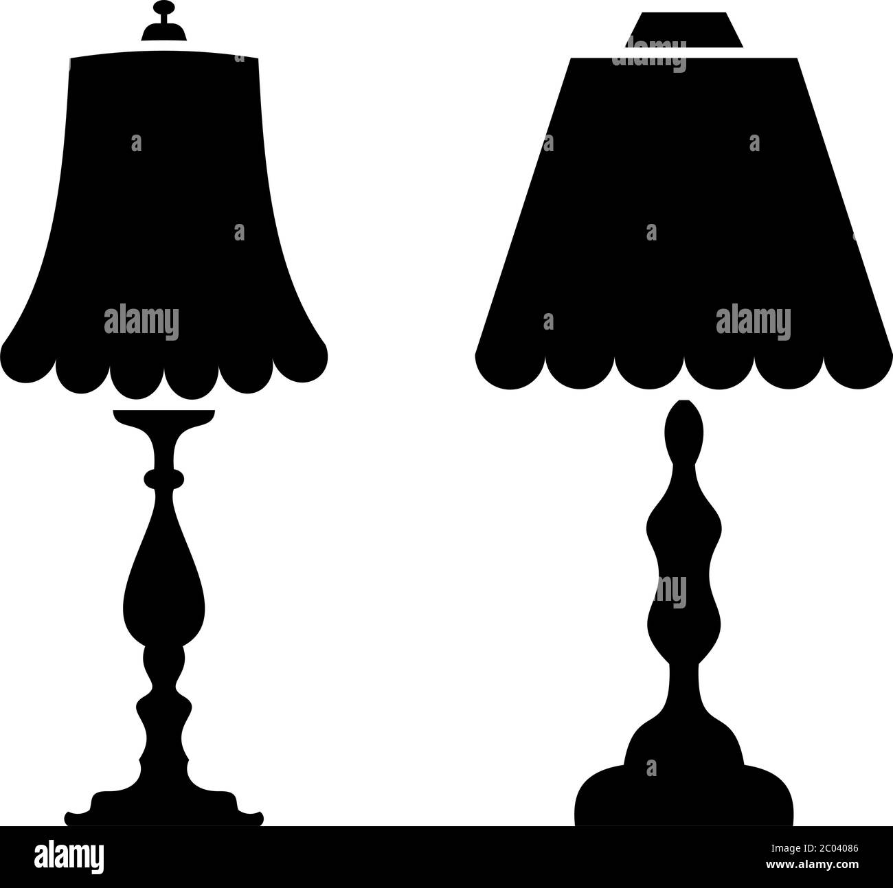 Lamp vector Black and White Stock Photos & Images - Alamy